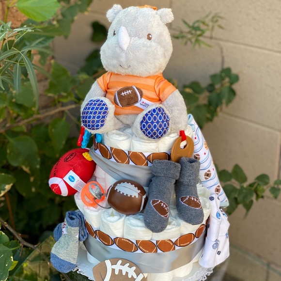 Handmade | Accessories | Sport Diaper Cake Football Diaper Cake | Poshmark